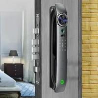 China Full Automatic Tuya App Door Lock Intelligent 3D Face Biometric Front Door Lock for sale