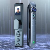 China Full Automatic Tuya App Door Lock Intelligent 3D Face Biometric Front Door Lock for sale