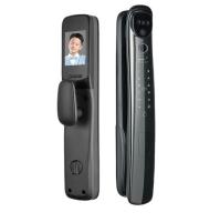 China High Class Front Door Lock 3D Face Fingerprint Biometric Access Phone Remote Control Peephole Camera Door Lock for sale