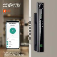 China Peephole Smart Home Front Door Lock Tuya Biometric Anti Peep Code Keyless Unlock for sale
