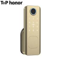 China TTLock Digital Code Card Fingerprint Deadbolt Door Lock Single Latch Aluminium Shell for sale