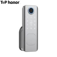 China TTLock Digital Code Card Fingerprint Deadbolt Door Lock Single Latch Aluminium Shell for sale