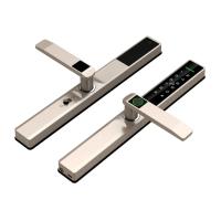 China Aluminium Alloy Smart Sliding Door Lock Digital Code Fingerprint Card Tuya App for sale