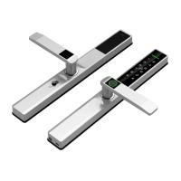 China Aluminium Alloy Smart Sliding Door Lock Digital Code Fingerprint Card Tuya App for sale