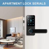 China Code IC Card Fingerprint Smart Door Locks For Apartments With Touch Panel for sale