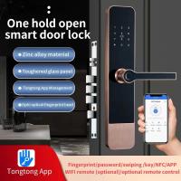 China TTLock Fingerprint Apartment Smart Door Lock Smartphone Wireless Remote Control for sale