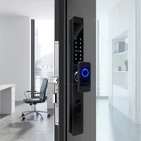 China Gold Bridge Cut Tuya App Door Lock Remote Control Fingerprint Code Card Key Lock for sale