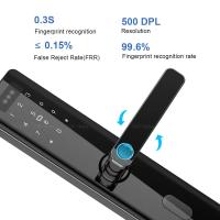 China Facial Recognition Smart Handle Door Lock Digital Code Card NFC Biometric Access for sale