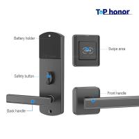China Aluminium Alloy Hotel Smart Locks RFID Swipe Card Access Room Handle Door Lock for sale