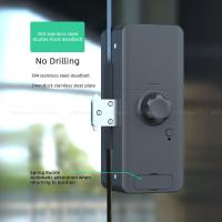 China 3D Face Tuya Glass Door Smart Lock Full Automatic Fingerprint Passcode IC Card for sale
