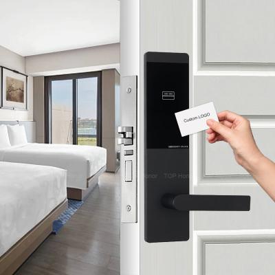 China RFID Card Hotel Smart Locks Noise Proof Zinc Alloy Mortise Swipe Card Unlock Method for sale