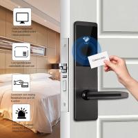 China RFID Card Mechanical Key Hotel Smart Locks Smartphone Access Black Aluminium Alloy for sale