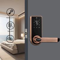 China Smart Hotel Room Electronic Door Locks RFID Card Password TT Lock With Touchscreen for sale