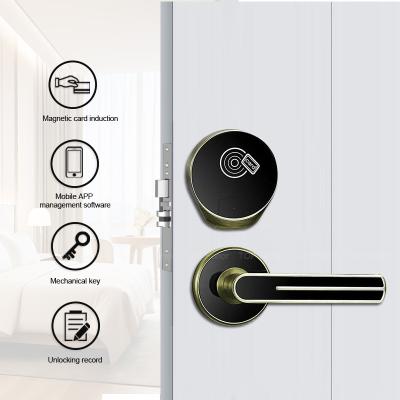 China Intelligent Zinc Alloy Hotel Smart Locks Half Automatic Anti Theft Room Lock for sale
