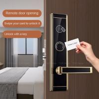 China Silver Zinc Alloy Hotel Smart Locks RFID Card Mechanical Key Unlock Lightweight for sale