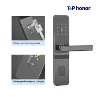 China TTLock Smart Digital Door Lock Gray Aluminium Code Card Key Unlock For Hotel for sale