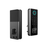 China Full Automatic Office Tuya Deadbolt Lock Fingerprint Password IC Card Key Unlock for sale