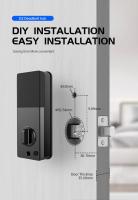 China Full Automatic Office Tuya Deadbolt Lock Fingerprint Password IC Card Key Unlock for sale