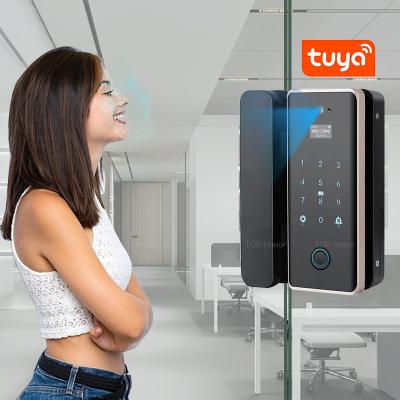 China Digital Automatic Face Recognition Door Lock Tuya Fingerprint Password IC Card Access for sale