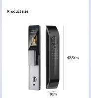 China Biometric Tuya App Door Lock Anti Peep Code Tamper Alarm For Home Apartment for sale