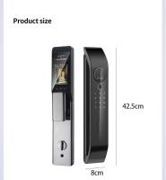 China Biometric Tuya App Door Lock Anti Peep Code Tamper Alarm For Home Apartment for sale