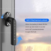 China Aluminium Window Smart Lock Digital Password Anti Peep Code Mechanical Unlock for sale