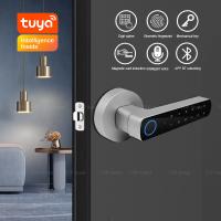 China Intelligent Biometric Smart Code Door Lock TTLock App Semi Auto Handle Lock for sale