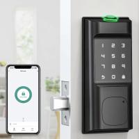 China Code IC Card Fingerprint Smart Door Locks For Apartments With Touch Panel for sale