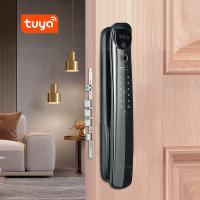 China High Class Front Door Lock 3D Face Fingerprint Biometric Access Phone Remote Control Peephole Camera Door Lock for sale