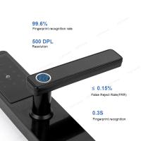 China TH522 Apartment Smart Door Lock With Fingerprint Code IC Card Key TTLock Unlock for sale