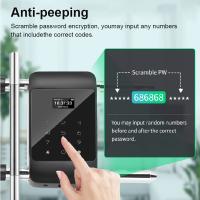 China U Bracket Smart Glass Door Lock Electronic Digital Fingerprint Aluminum Materail for sale