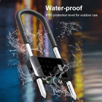 China U Bracket Smart Glass Door Lock Electronic Digital Fingerprint Aluminum Materail for sale