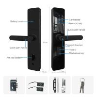 China High Security Smart Fingerprint Door Lock Intelligent Magnetic Swipe Access Control for sale
