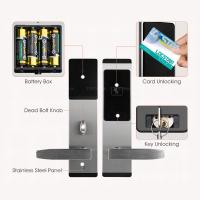 China Hotel Magnetic Card Induction Lock Mechanical Key Wooden Smart Door Lock OEM System for sale
