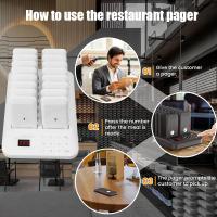China White 433.92mhz Restaurant Pager System / Restaurant Buzzers ABS for sale