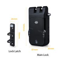 China Invisible Remote Control Anti Theft Door Lock Graffiti Smart Double Motor Drawer Lock for sale