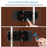 China Graffiti Remote Control Hidden Keyless Electric Door Lock Anti-Theft Cable-Free No Keyhole Dual System for sale