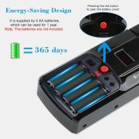 China Graffiti Remote Control Hidden Keyless Electric Door Lock Anti-Theft Cable-Free No Keyhole Dual System for sale