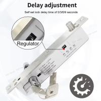 China Narrow Panel SS Electric Plug Lock With Mechanical Key Emergency Unlock For Prison Bank for sale