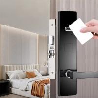 China High Security Access Control Software System Business Hotel Door Lock Door Stop Electronic Lock Magnetic Key Card for sale