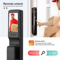 China Convenient 4200 Lithium Battery Face Recognition Door Lock with 2pcs Mechanical Keys for sale
