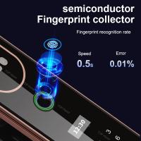 China Convenient 4200 Lithium Battery Face Recognition Door Lock with 2pcs Mechanical Keys for sale