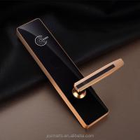 China Smart Hotel Door Lock In Black Or Grey RFID Card Access Zinc Alloy Body for sale