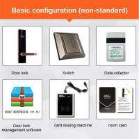 China Smart Hotel Door Lock In Black Or Grey RFID Card Access Zinc Alloy Body for sale