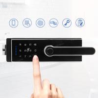 China High Compartment Partition Door Fingerprint Lock Password Lock IC Card Key Glass Door Lock for sale