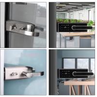 China High Compartment Partition Door Fingerprint Lock Password Lock IC Card Key Glass Door Lock for sale