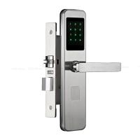 China Smart Hotel Locks Grey / Black Hotel Smart Door Lock 2pcs Cards DC 6V Power Supply for sale