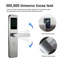 China Smart Hotel Locks Grey / Black Hotel Smart Door Lock 2pcs Cards DC 6V Power Supply for sale