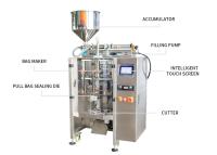 China 45 Degree Angle Sauce Packing Machine 3KW Automatic Tomato Paste Packaging Machine 220V for sale