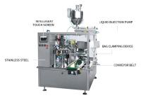 China 60bags/min Automatic Rotary Packing Machine , Premade Bag Fruit Juice Packaging Machine for sale